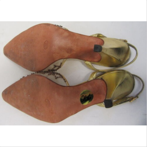 Rene Mancini | Shoes | Rene Mancini Gold Beaded Pumps Size 385 | Poshmark